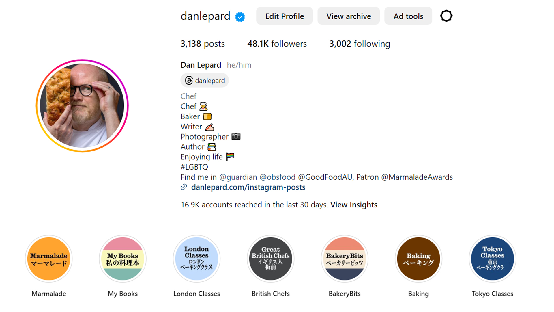 Instagram posts – Dan Lepard